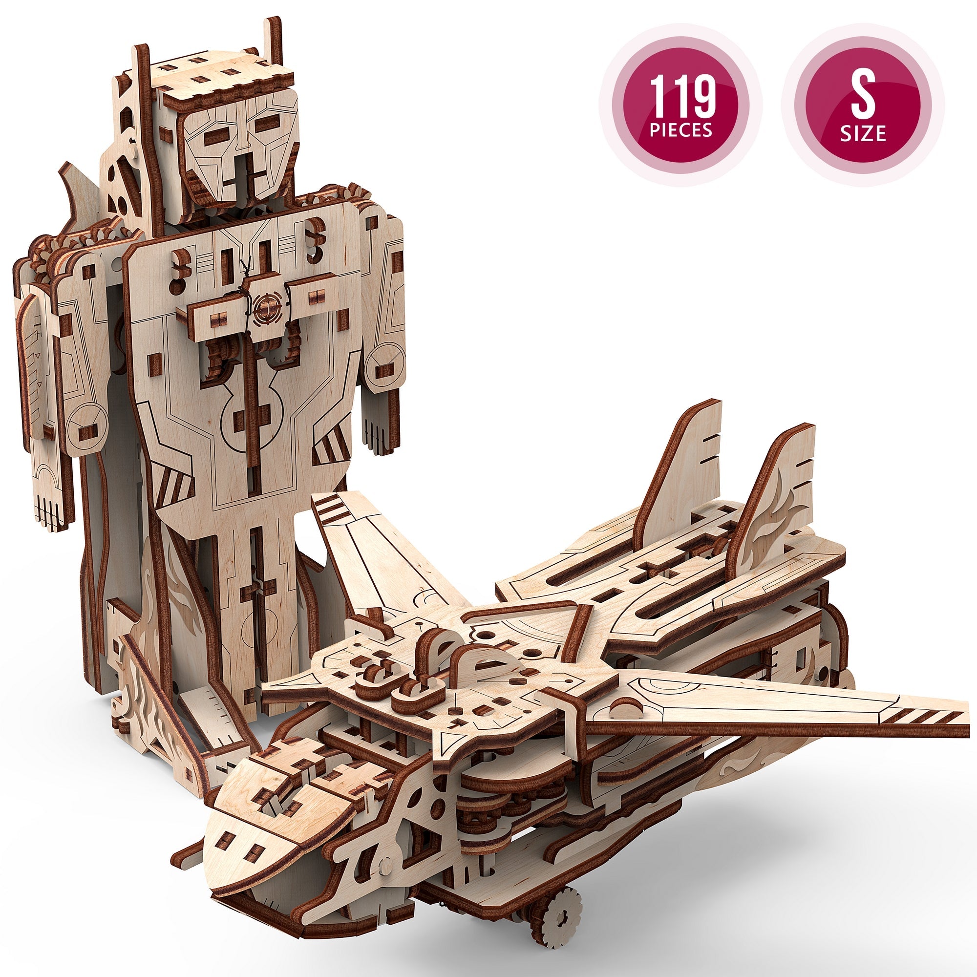 Mr Playwood Flugzeug-Roboter | Bausatz Holz DIY | CraftCentral ...